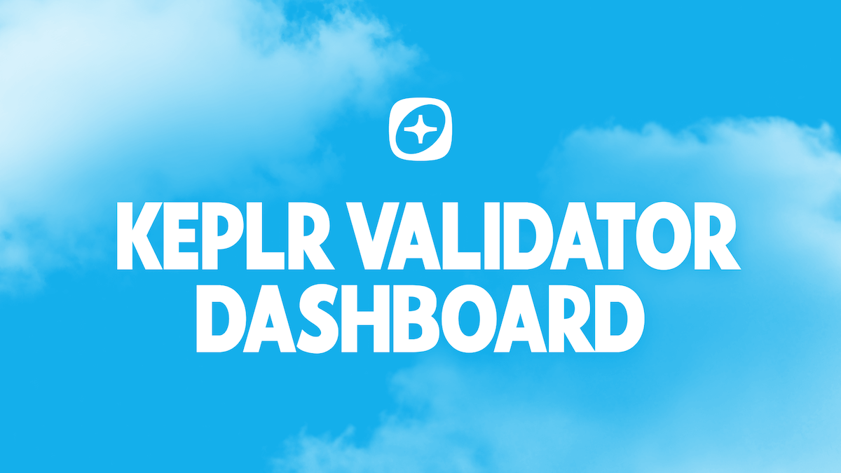 Keplr Validator Dashboard